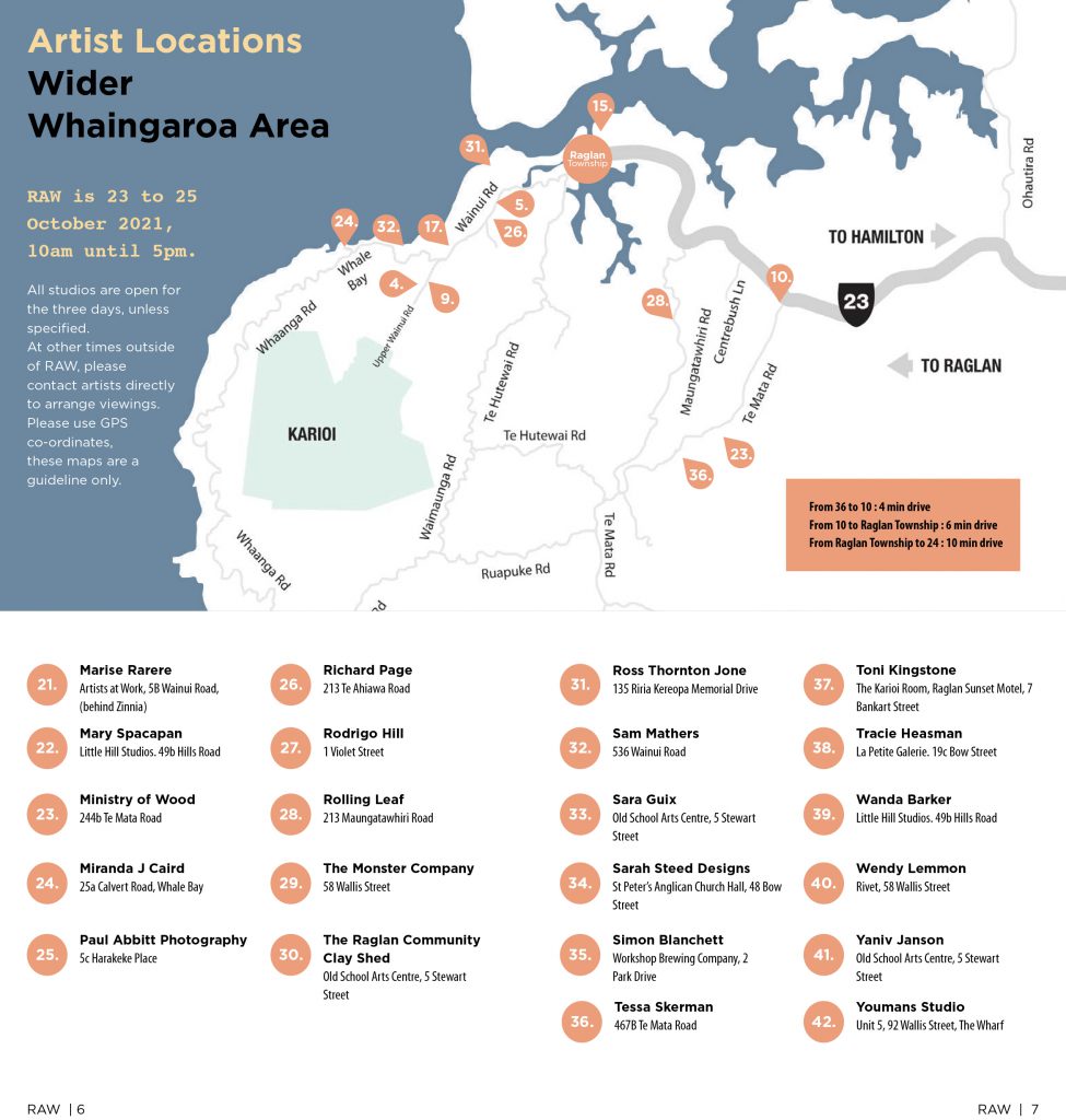 Maps - Raglan Arts Weekend